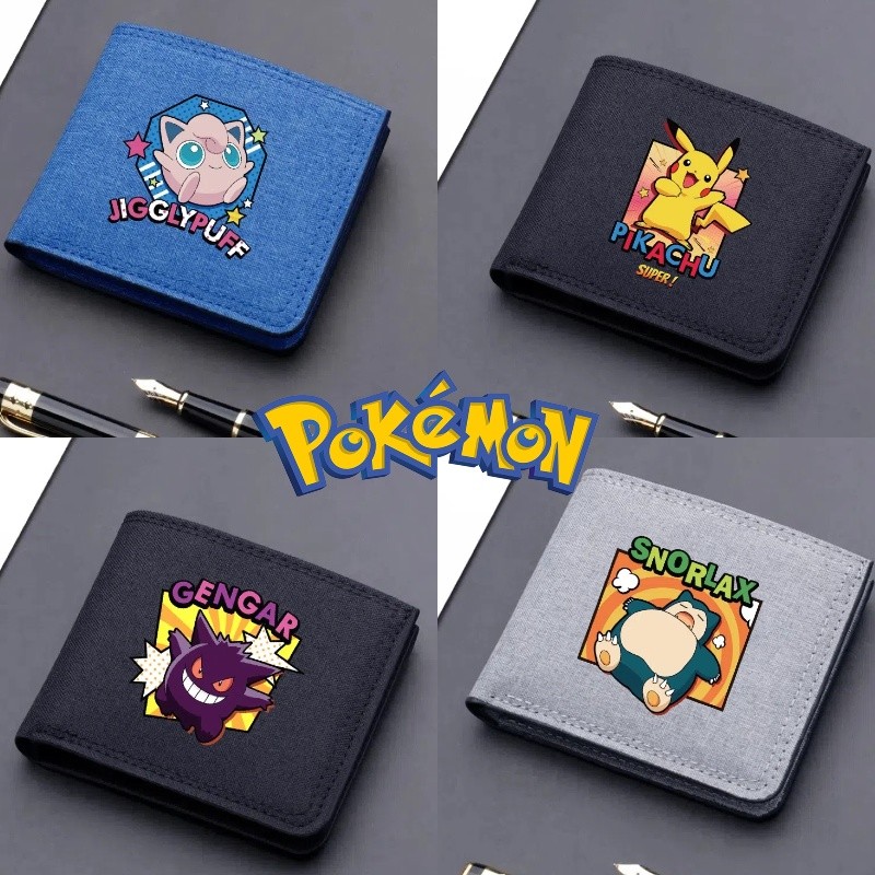 Pokémon Wallet Cute Print Pattern Built in Zipper Wallet Pikachu ...