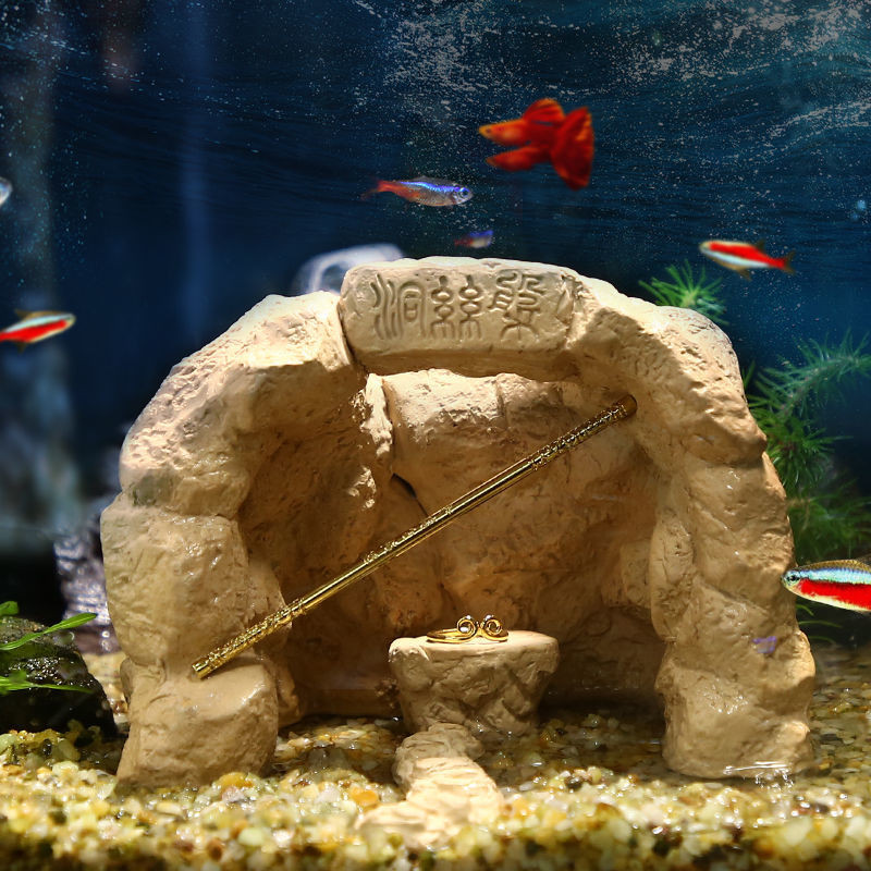 Shrimp Hiding Cave Fish Tank Decoration Ceramic Ornament Shelter Hiasan ...