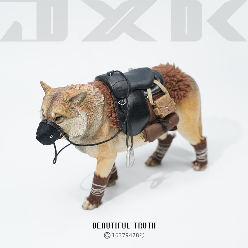 JXK 1/6 Serigala Tibet Askar Ganas Realistik Menunggang Patung Haiwan ...