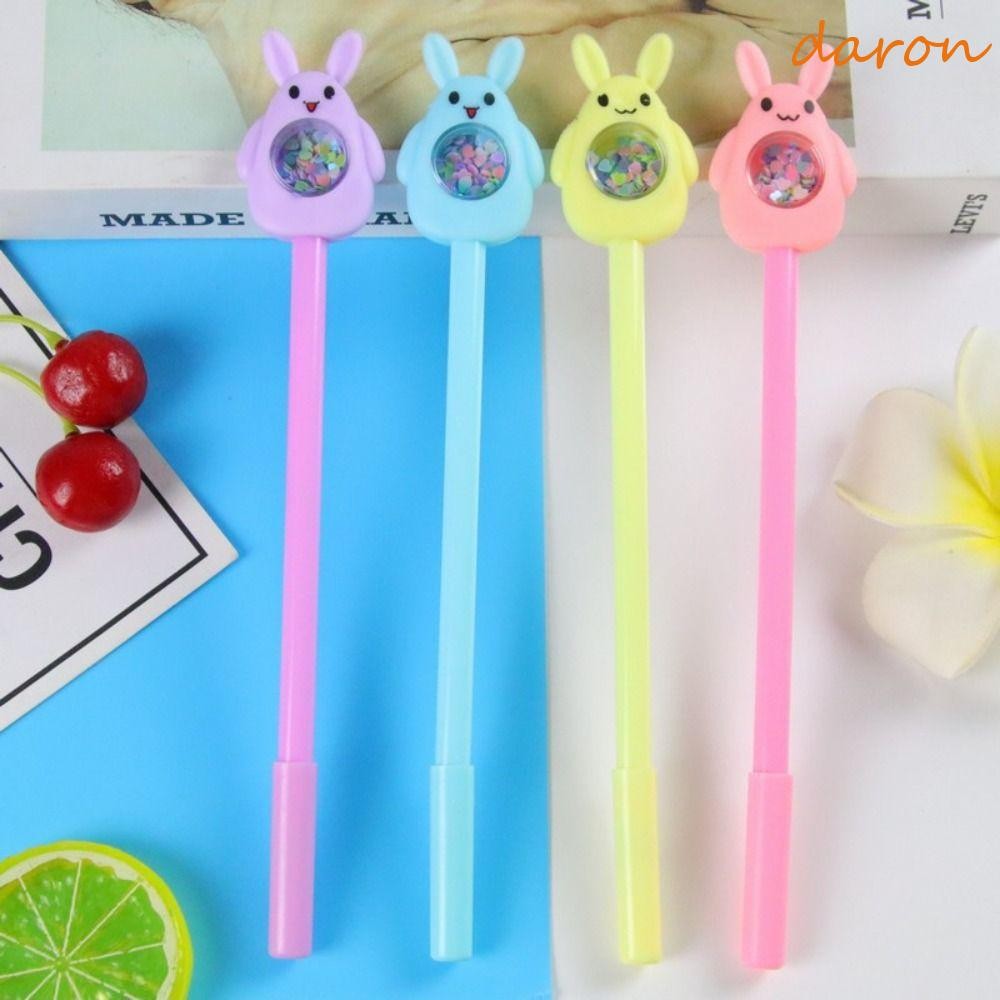 DARON Long Ear Rabbit Neutral Pens, Cute Animal Creative Sequins Bunny ...