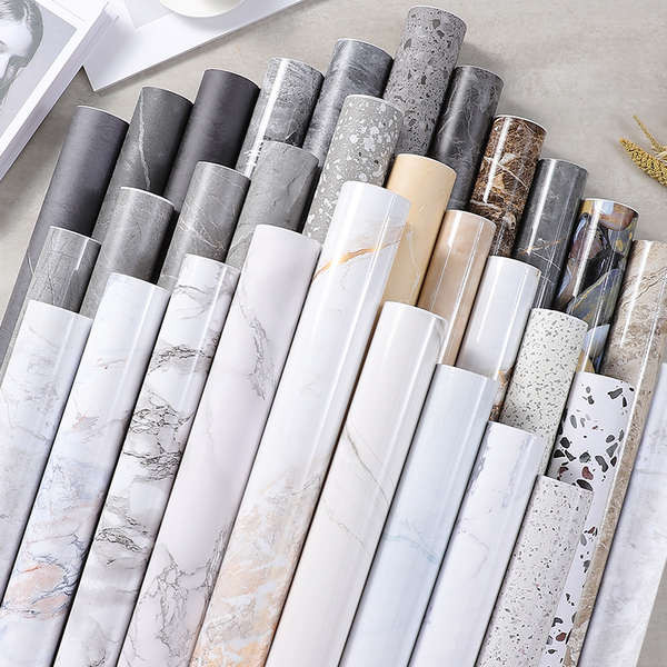Matte Marble Kitchen Stickers Countertop Imitation Stone Rock Board ...