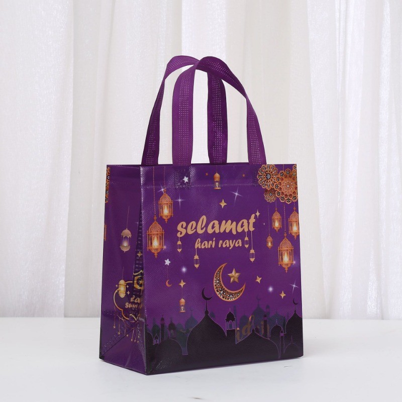 [Ready stock] 12pcs Eid Mubarak Handle Bag Hari Raya Non-woven Fabric ...