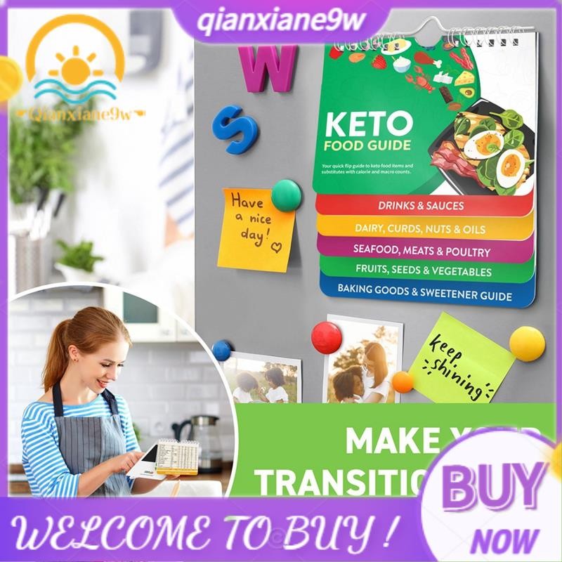 Keto Cheat Sheet Magnets Booklet - Keto Diet Kit for Beginners ...
