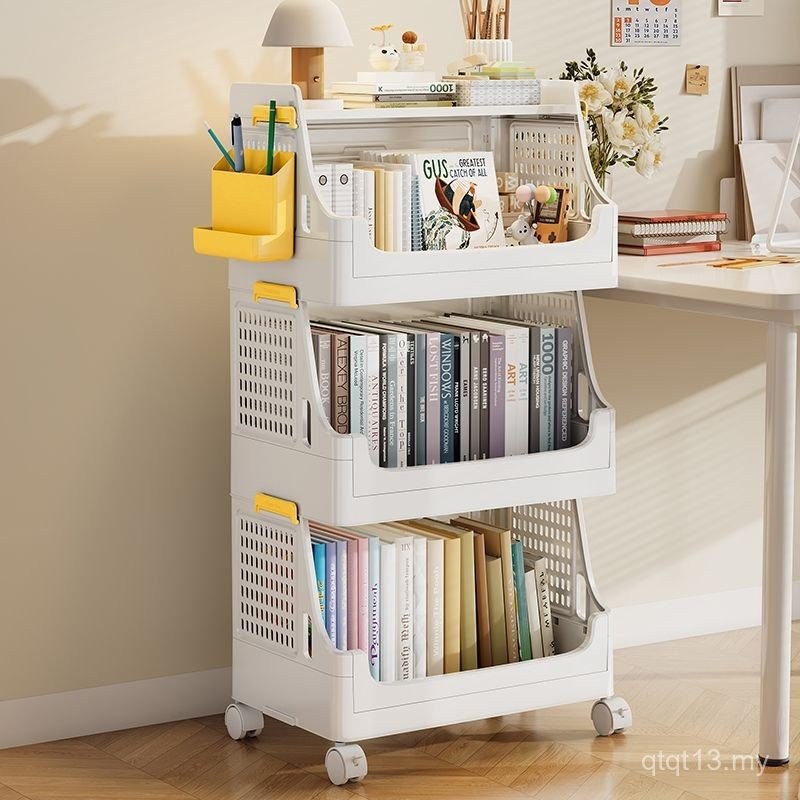 Rak Penyimpanan Rak Buku Isi Rumah Berdiri di Lantai Mudah Berbilang ...