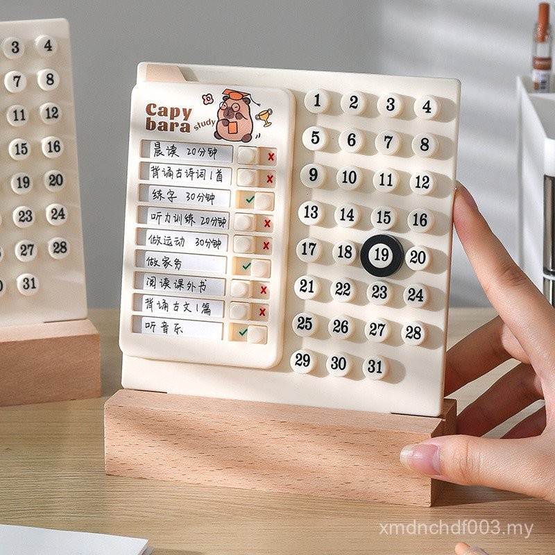 Shopee Official [95% Praise Rate] Kapibara Clock Desk Calendar Self ...