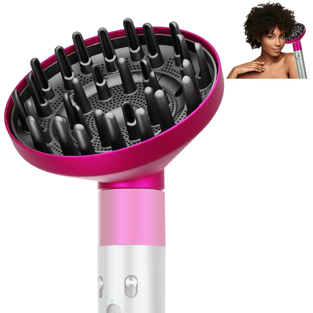 Hair Diffuser Attachment for Dyson Airwrap, Upgraded Diffuser Nozzle Compatible with Airwrap ...