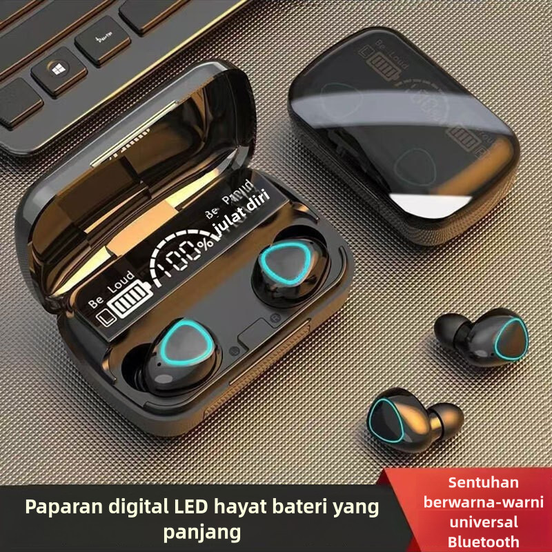 Fon Telinga Bluetooth M10 Hayat Bateri Tahan Lama Kuasa Tinggi ...