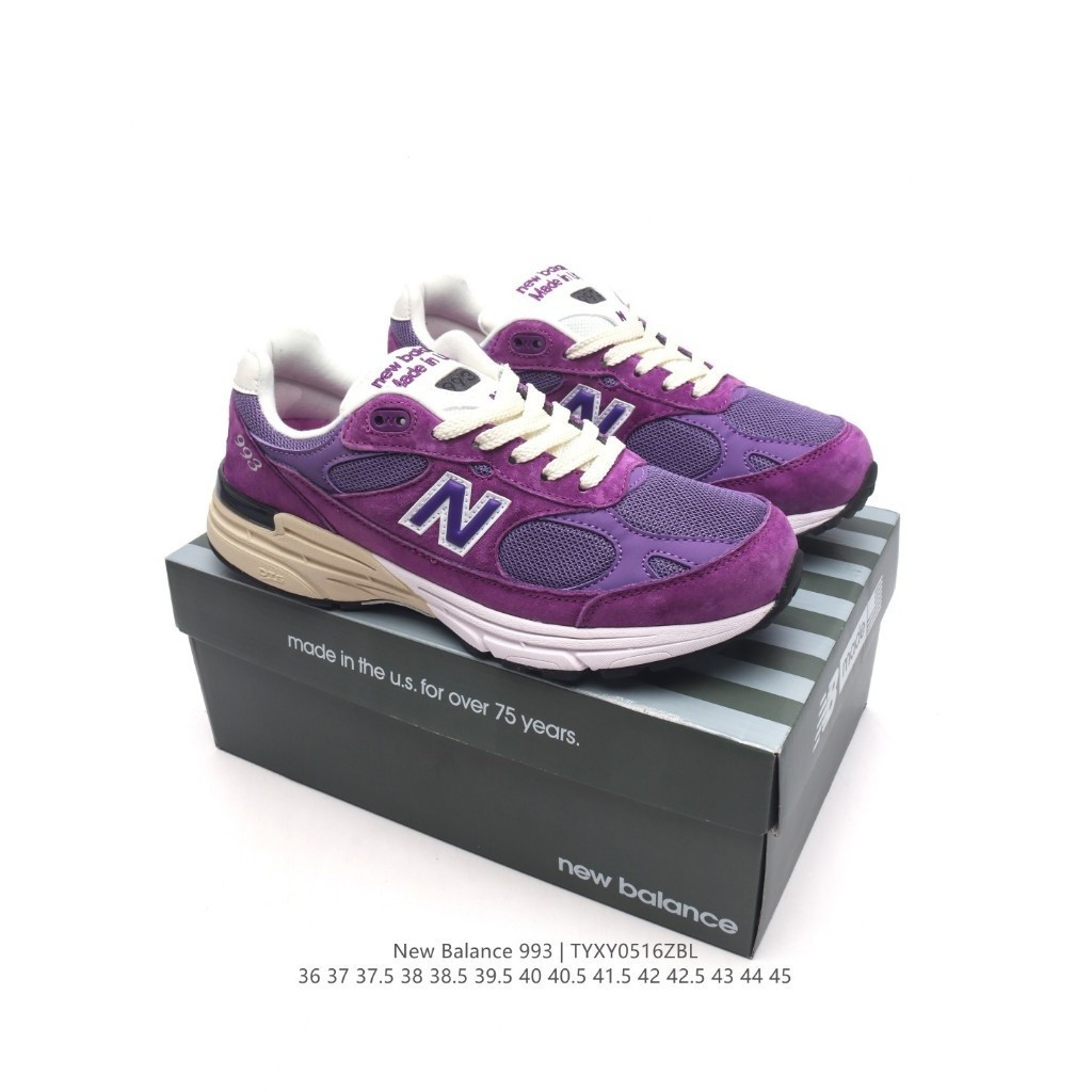 NB 993 classic retro running shoes/Purple | Shopee Malaysia