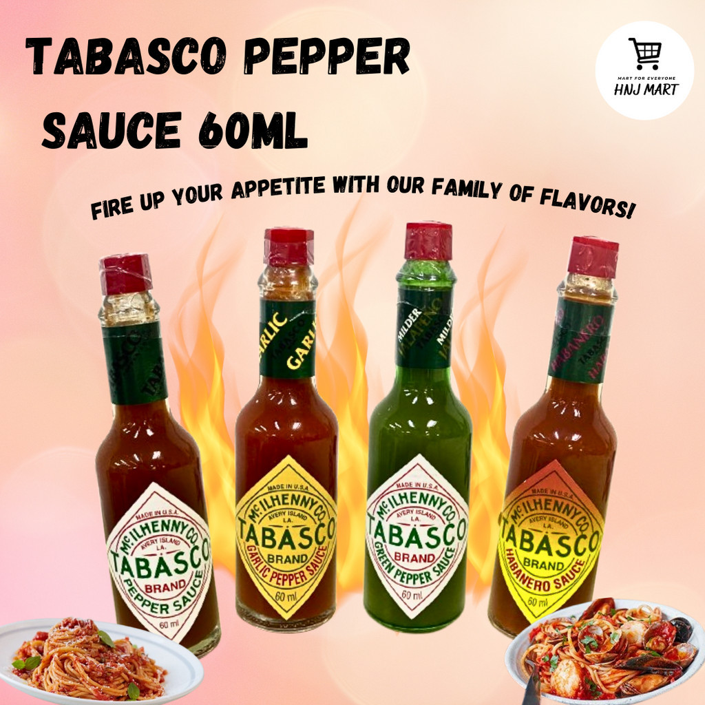 Tabasco Pepper Sauce 60ml Garlic Pepper Green Pepper Habanero Pepper ...