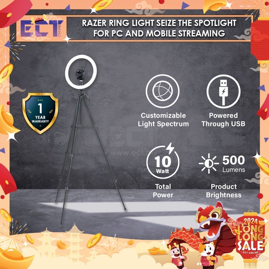 Razer Ring Light Seize The Spotlight for PC and Mobile Streaming (RZ19 ...