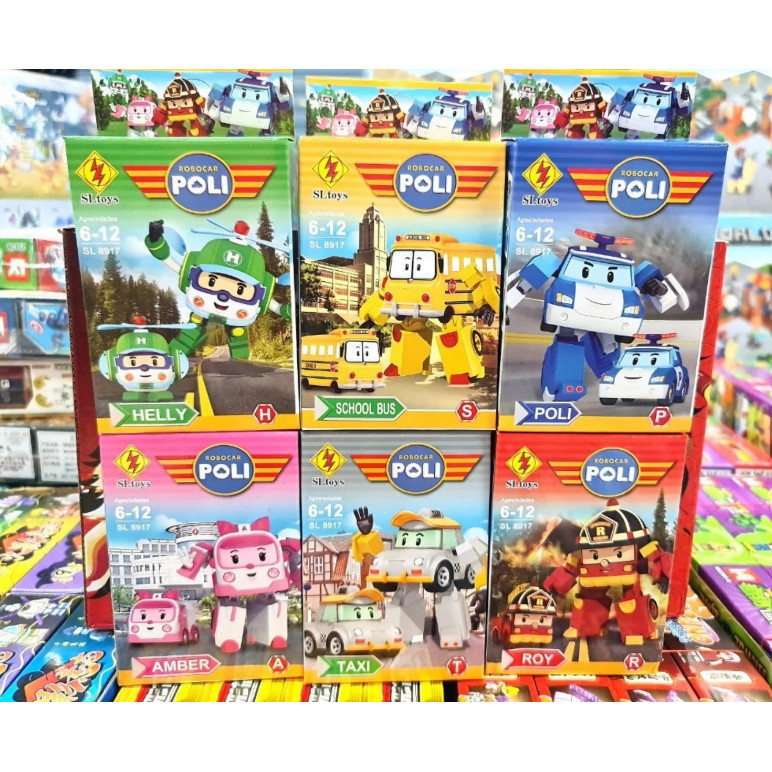 ROBOCAR POLI Mega Toys Lego Building Blocks SL8917 Poly 6 Units ...