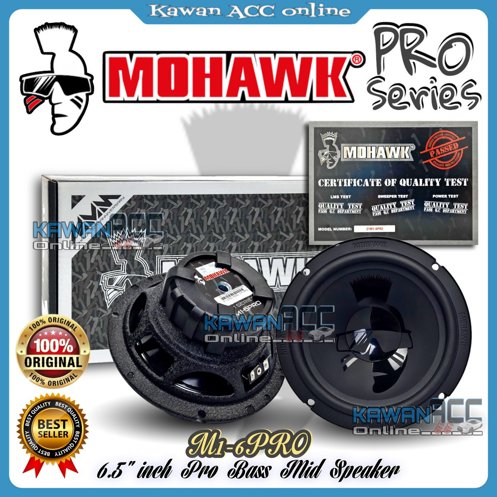 MOHAWK 6.5 Bass Mid Speaker PRO/MS/M1 Series M1-6 for Proton,Perodua ...