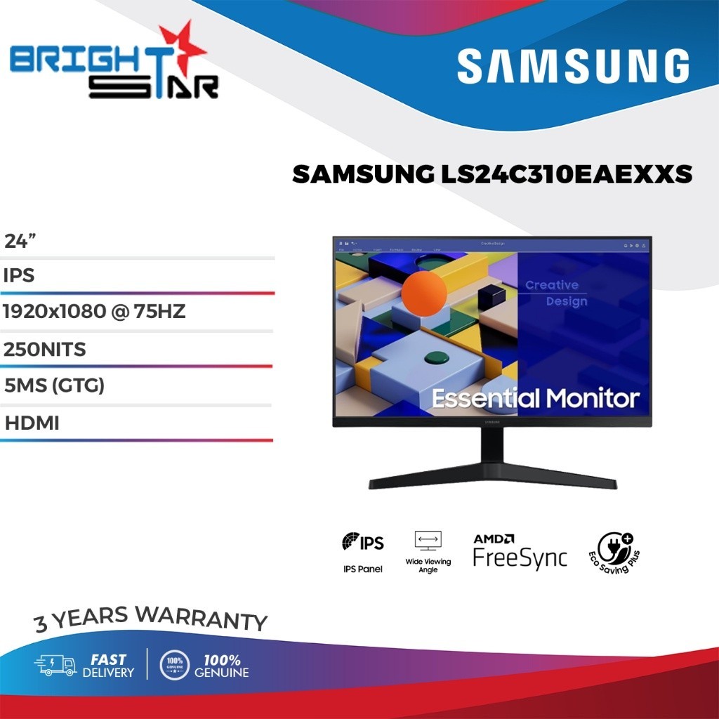 SAMSUNG 24" SAMSUNG S31C SERIES LS24C310EAEXXS FULL HD MONITOR / 24 ...