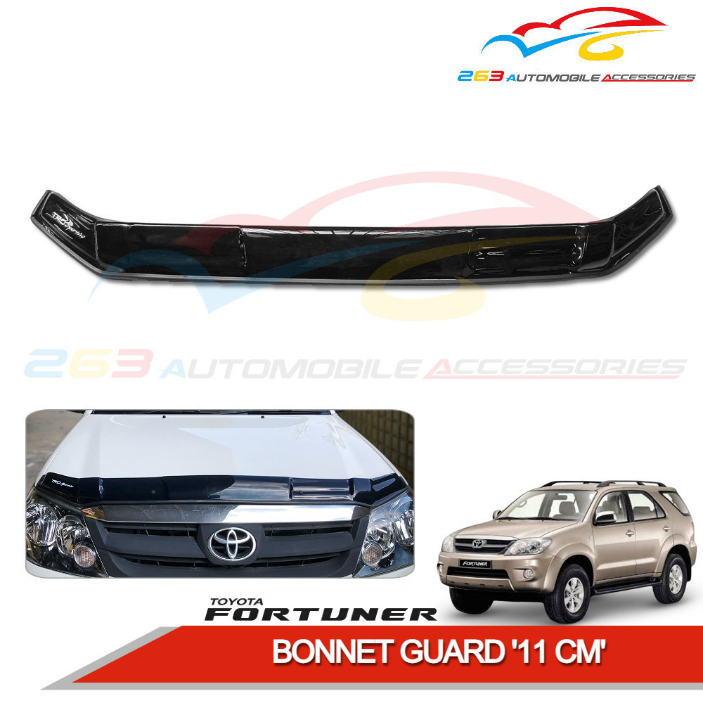 TOYOTA FORTUNER 2004-2011 BONNET GUARD 11CM '2.5MM' THICK (BLACK ...