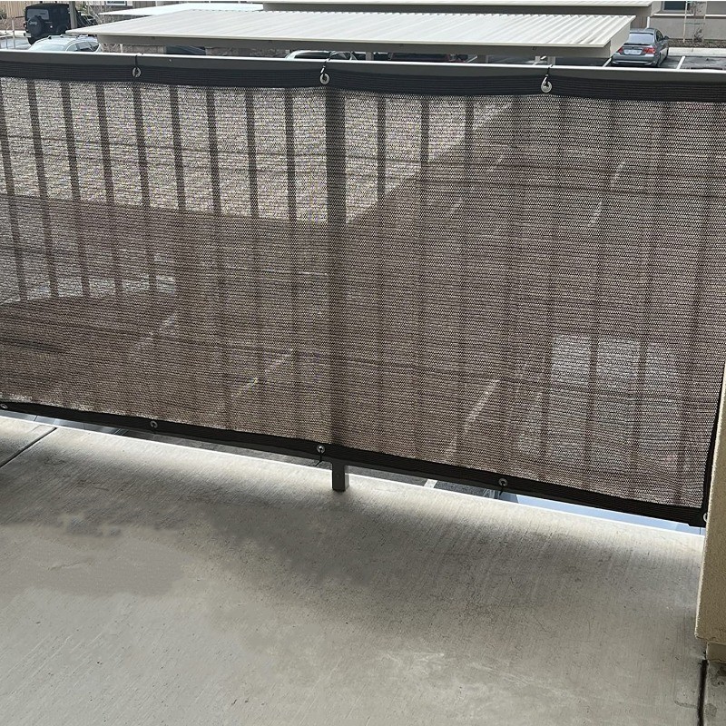 Outdoor Privacy Fence Sun Shade Net Balcony Brown Private Screen ...