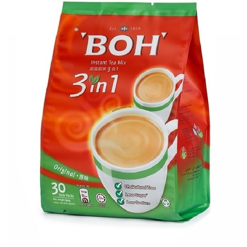 【Free Shipping ONLY WM】BOH 3 in 1 Instant Tea Mix - Original (30's ...