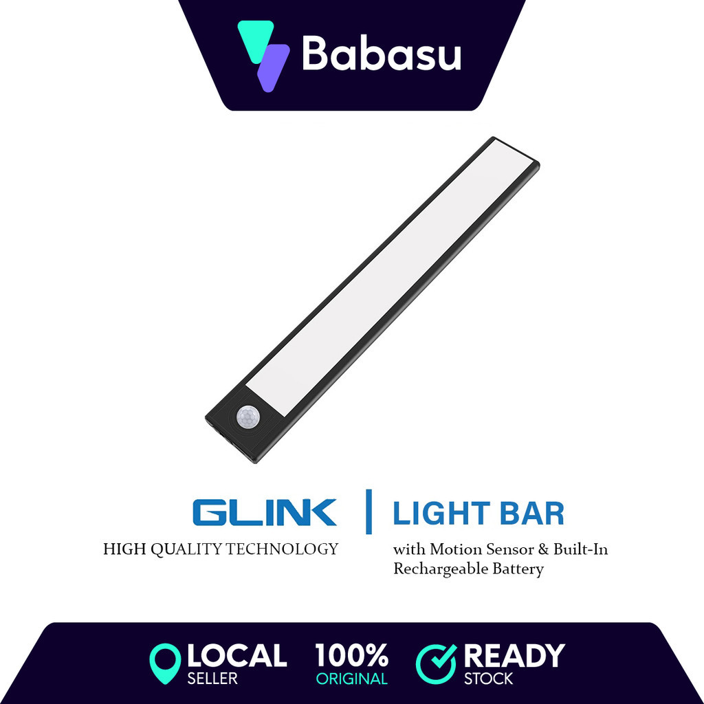 Light Bar with Motion Sensor, Ultra Thin Design, Built-in Rechargeable ...