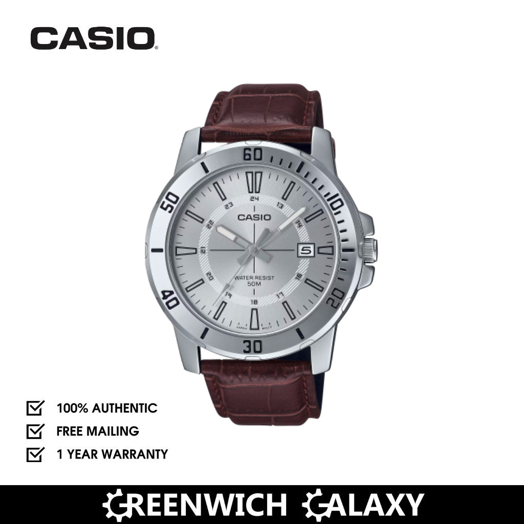 Casio Analog Leather Watch (MTP-VD01L-7C) | Shopee Malaysia
