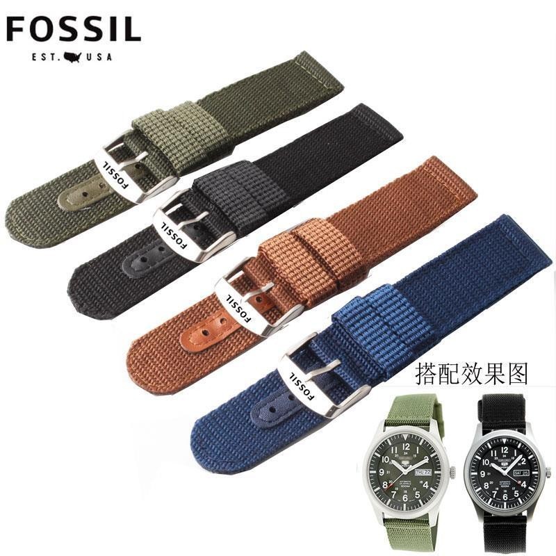 18mm 20mm 22mm 24mm canvas Strap for Fossil FS5237 FS5132 FS5241 Watch ...