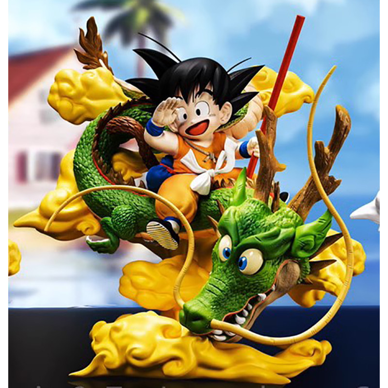 Anime Dragon Ball Z Little Goku Ride the Shenron Figure Somersault ...