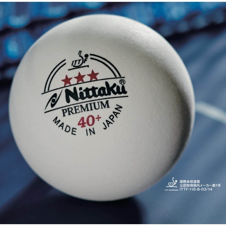(Ready Stock)Nittaku Premium 40+ Table Tennis Plastic Ball (3 Stars) Genuine Made in Japan【日本製 ...