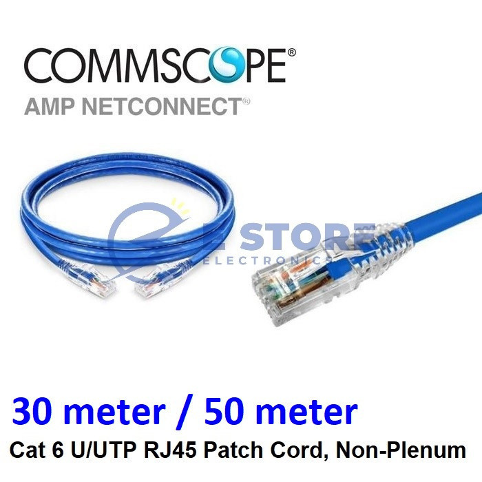 Commscope Genuine UTP Cable Assembly Cat6 Blue 30 Meter / 50 Meter | Shopee Malaysia