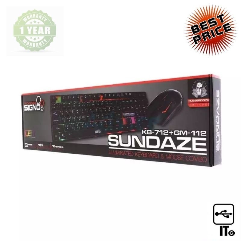 2IN1 SIGNO K/B-712+GM-112 Ze 1Y Warranty Gaming Mouse & Keyboard Combo Set | Shopee Malaysia