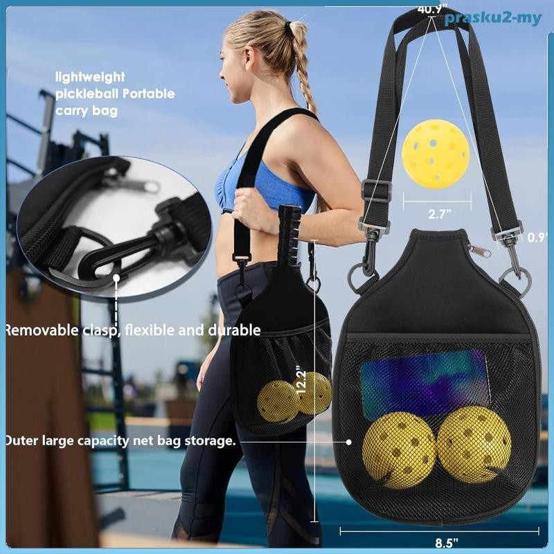 [PraskuafMY] Bag Portable Tote Bag Protection Sleeves Pickleball Cover ...