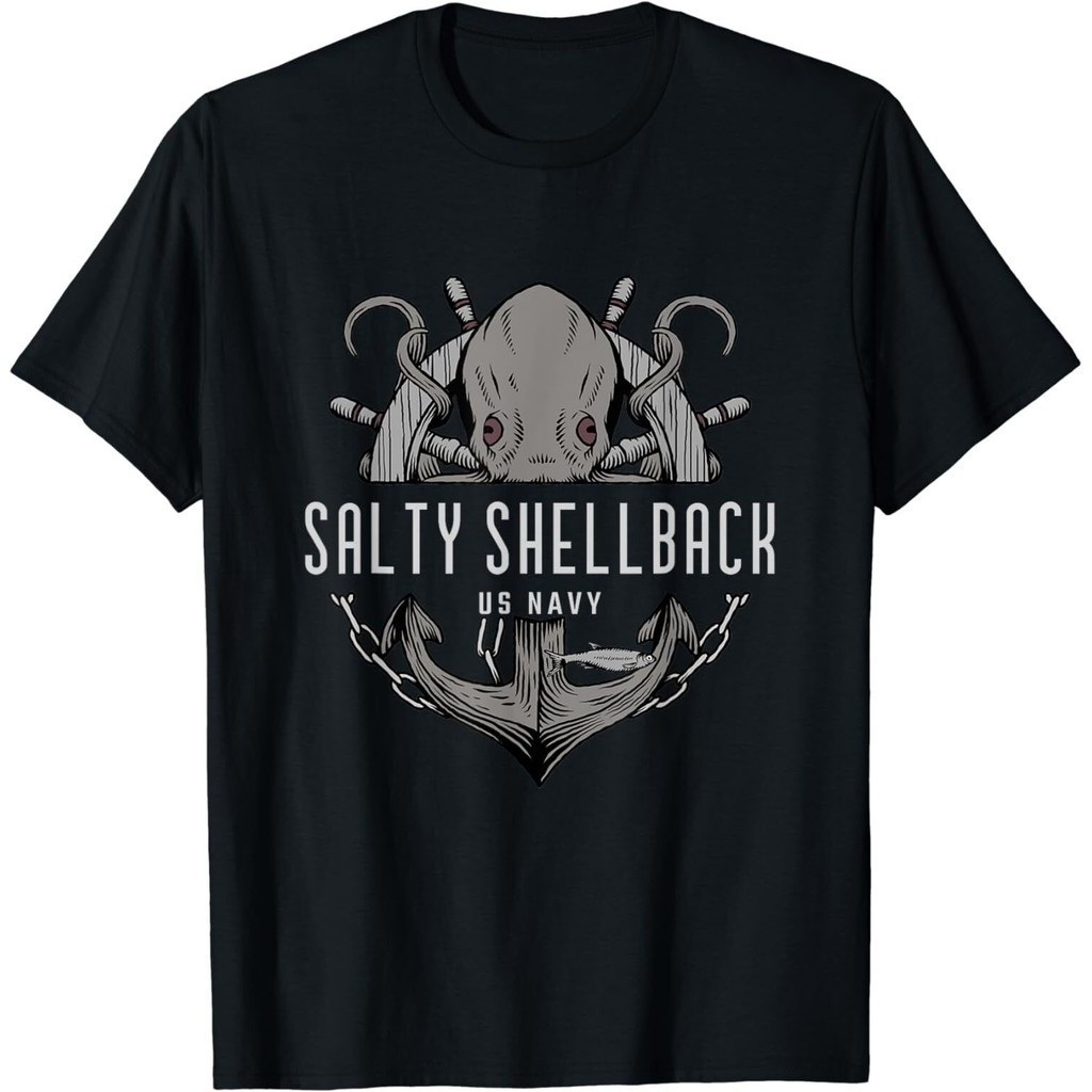 Retro Salty Shellback Us Navy Anchor And Kraken T-Shirt | Shopee Malaysia