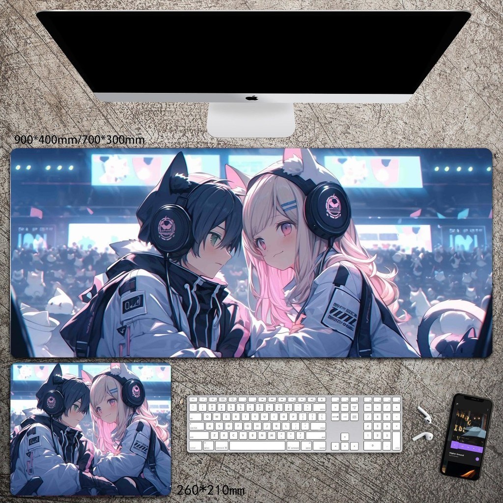 [700 * 300] Cute Small Animal Mouse Pad Cat Rabbit Bear Oversized ...