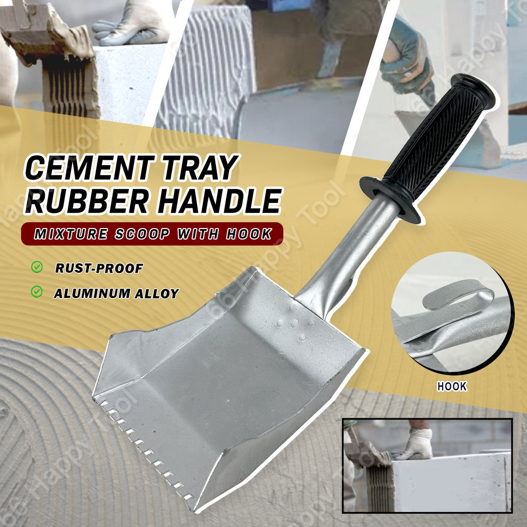 12" Block Mortal Notched Trowel Lightweight Block Mixture Scoop ...