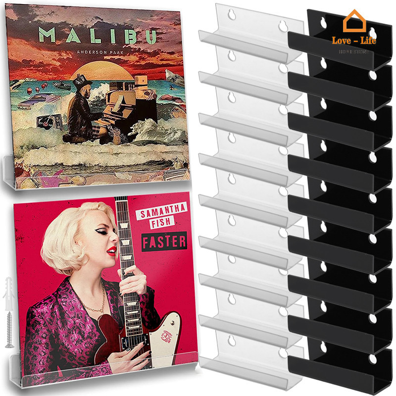Multi-purpose Acrylic Record Display Stand Wall Mounted Vinyl Record ...