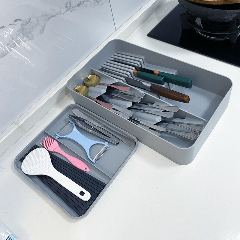 Spoon Storage Box Cutlery Tray Knife Holder Knife and Fork Storage Box ...