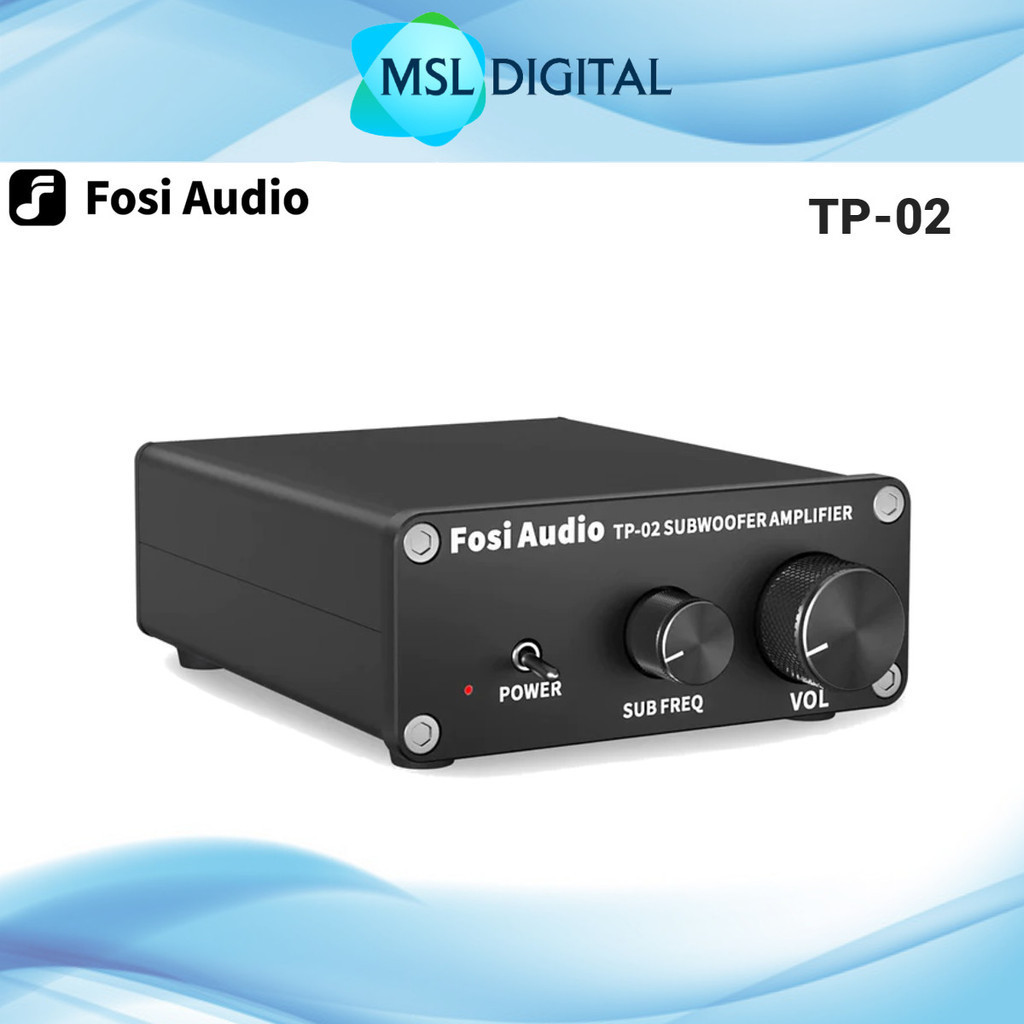 Fosi Audio TP-02 TDA7498E Subwoofer Amplifier Mini Sub Bass Digital Class D Integrated Subwoofer ...