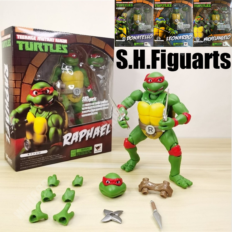 Teenage Mutant Ninja Turtles SHF NECA TMNT 1990 Movie Leo Don Mikey Raph Action Figures Model ...