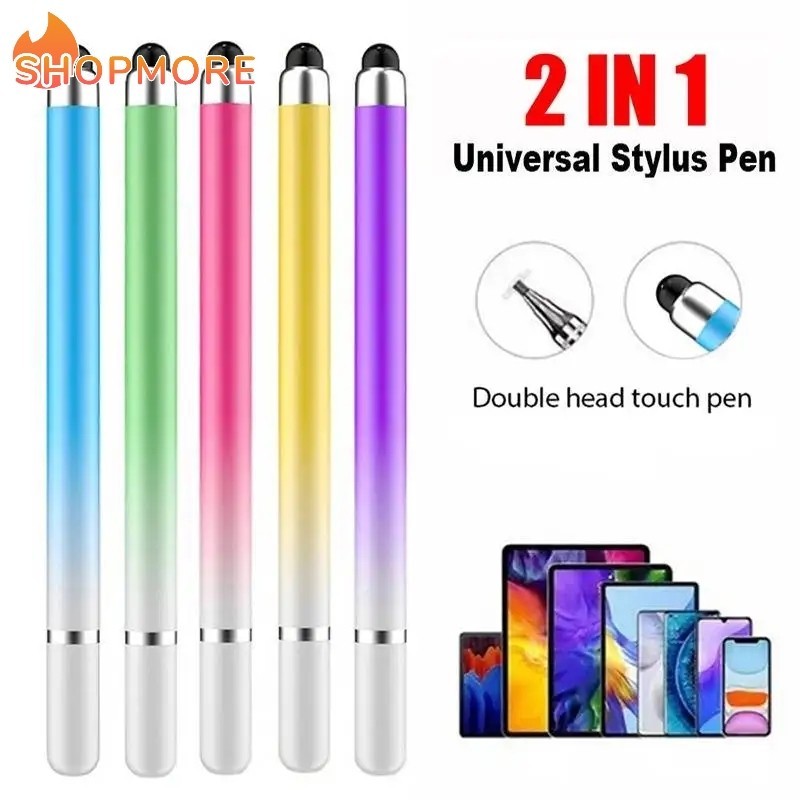 Creative Gradient Color Dual Head Stylus Pen Sensitive Universal ...