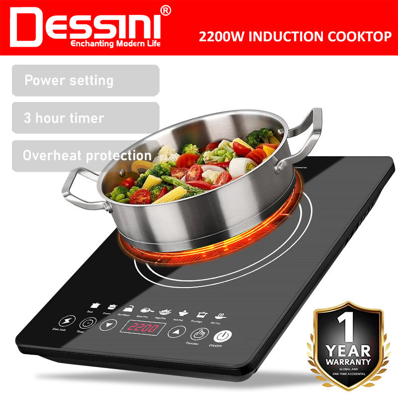 DESSINI ITALY Electromagnetic Induction Hob Cooker Touch Control ...