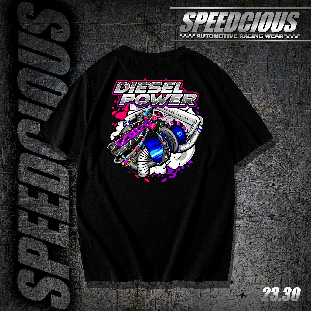 Turbo DIESEL POWER Racing T-Shirt Speedcious Automotive Racing Wear ...