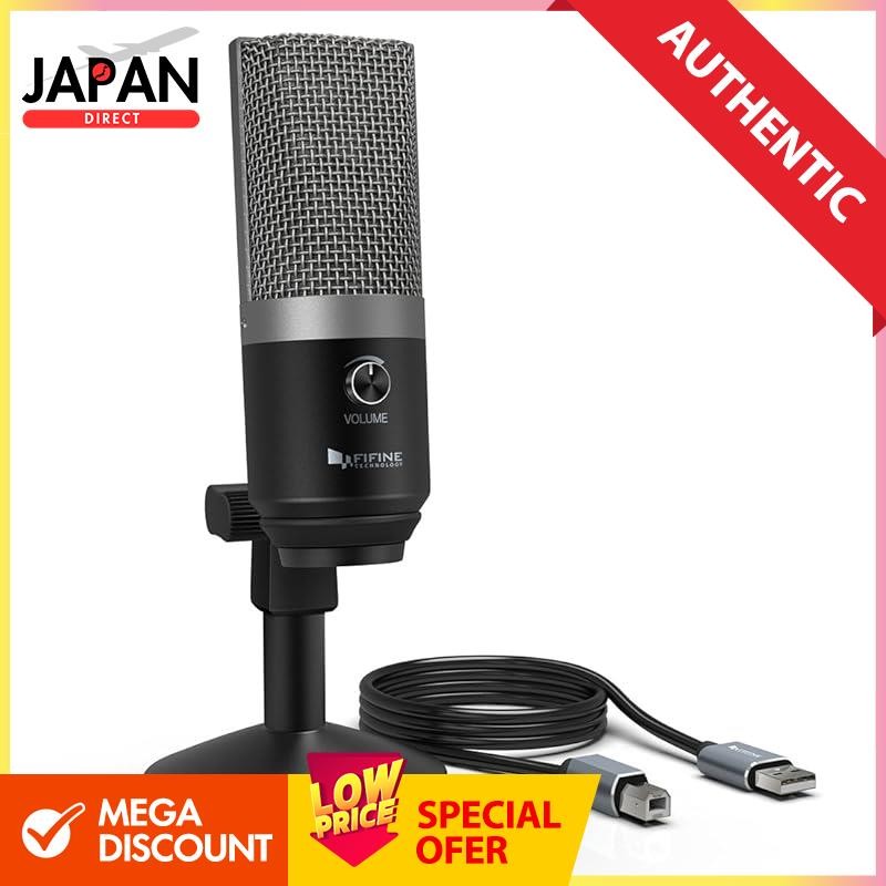 FIFINE USB Microphone Condenser Microphone with earphone jack, height ...