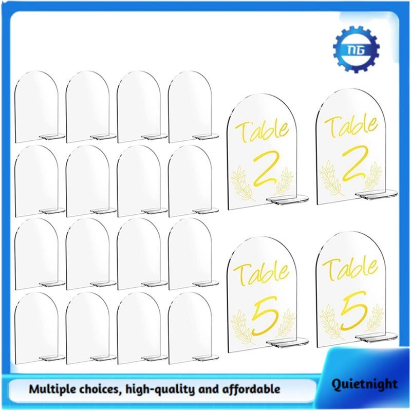 [Quietnight.my]20Piece Blank Acrylic Numbers Signs with Stand 6X4 Inch ...