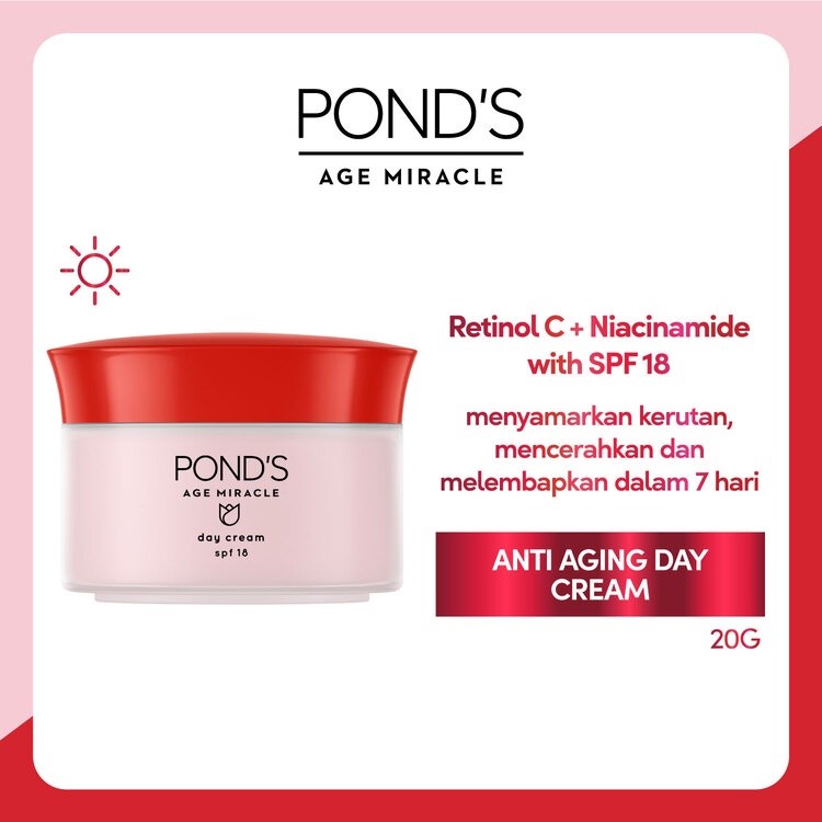 Ponds AGE MIRACLE DAY CREAM HEXYL-RETINOL 20gr | Shopee Malaysia
