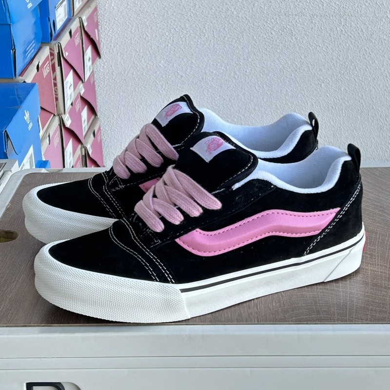 Vans Knu Skool Bread White Black Light Pink – Versatile Casual Low-Top ...