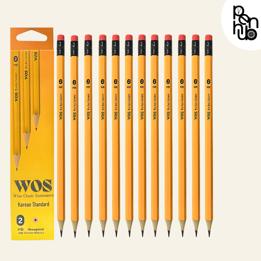 WOS Pencil Hexagonal 2HB 1 box - Penhub | Shopee Malaysia