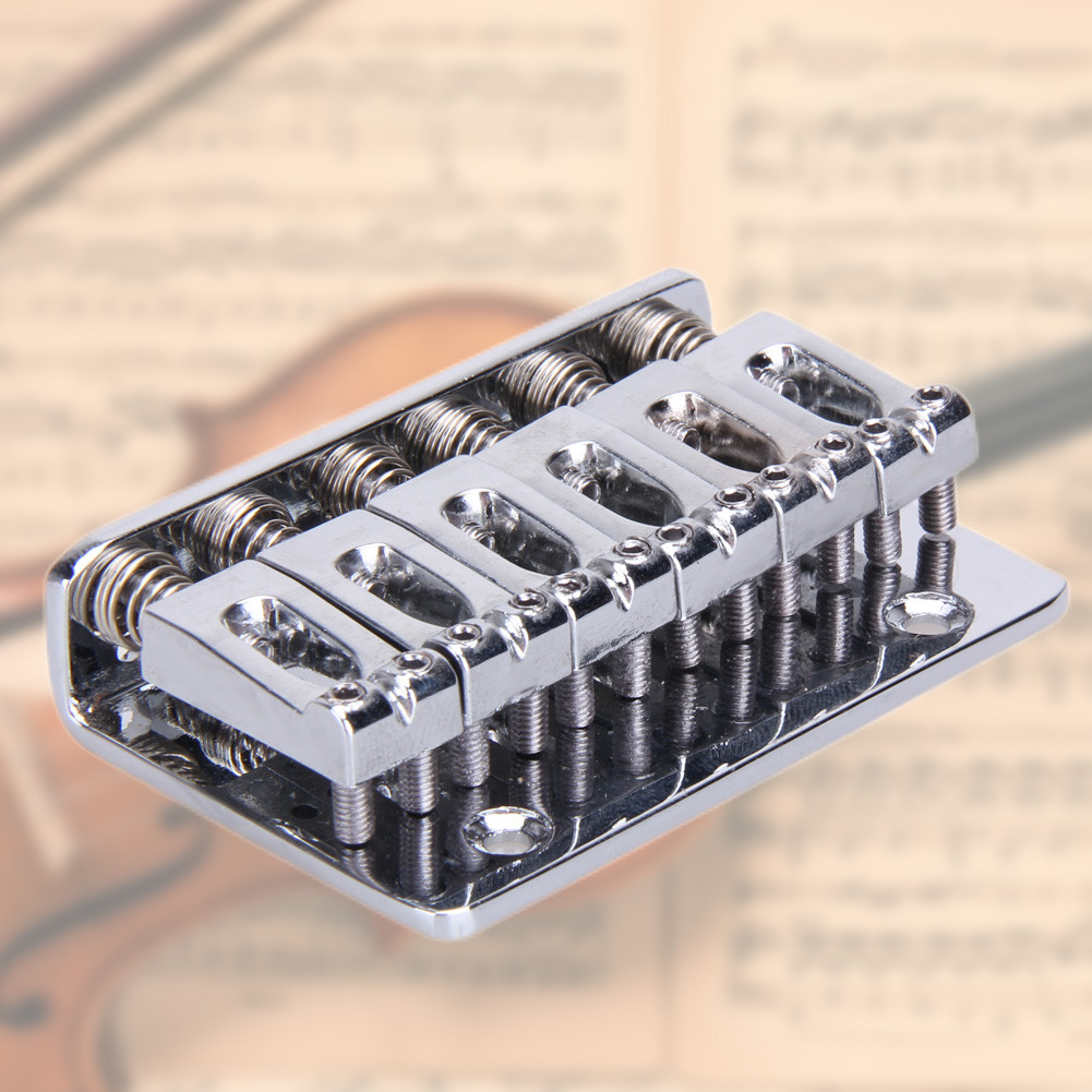 6 Saddle Guitar Bridge Saddle Tailpiece Tremolo Bridge Standard Guitar ...