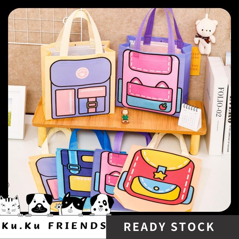 [MY Ready Stock] Colourful Bag Recycle Bag Gift Bag Shopping Bags ...