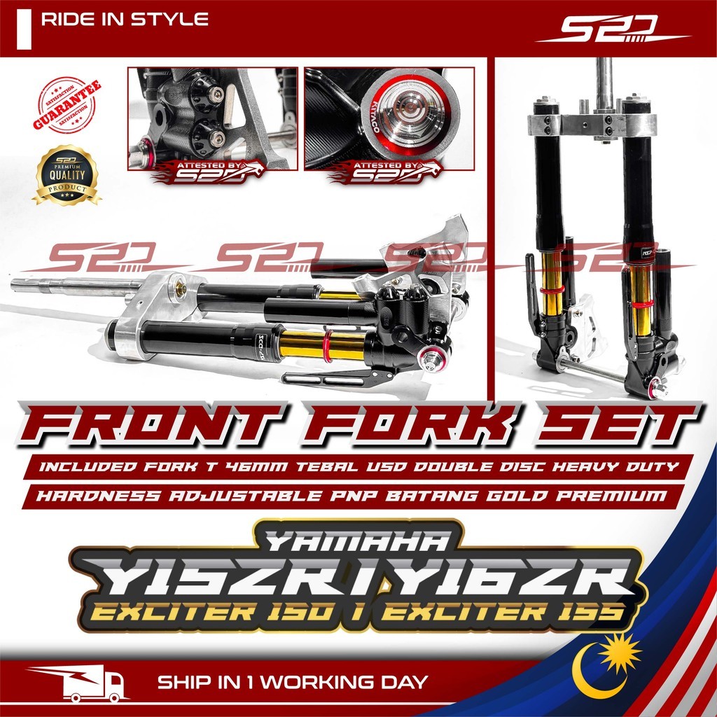 Front Fork Set IMPORT Y15 Y16 EXCITER 150 155 Included Fork T 46MM ...