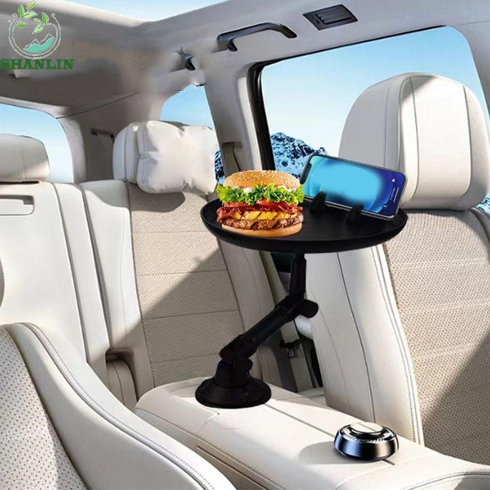 SHANLIN Car Tray Table, Rotatable Adjustable Car Cup Holder Tray ...