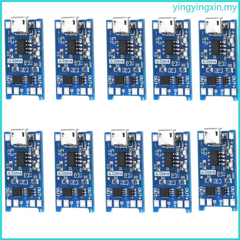 YIN 10pcs TP4056 Charging Module With Protective Micros USB 5V Input ...