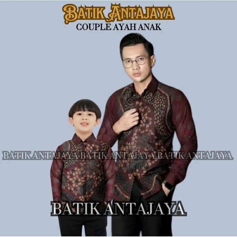 MERAH Ramadan LATEST Antajaya Batik sweet Couple || Couple Batik father ...