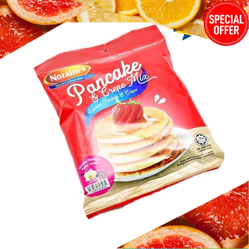 Tepung Pancake Segera, Adunan Pancake Noraini's Vanilla Pancake & Crepe ...